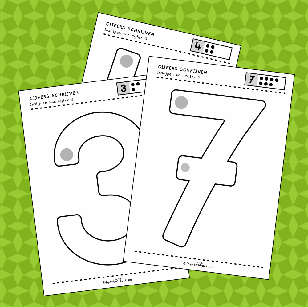 Cijfers schrijven - Leerbubbels